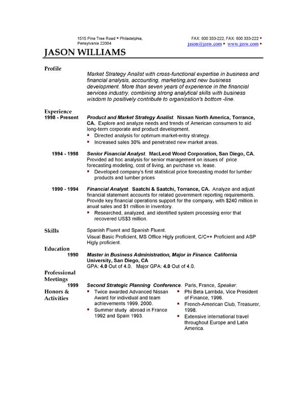 Samples CV FREE CV Samples By EasyJob EasyJob